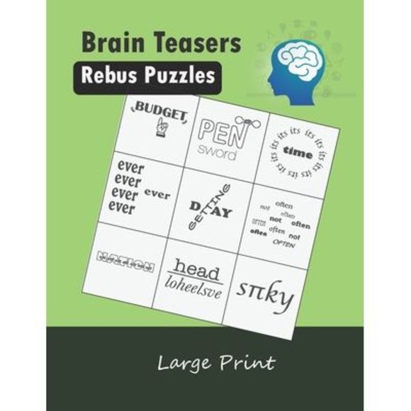 Penny Higueros | Other | Brain Teasers Rebus Puzzles Large Print Word ...